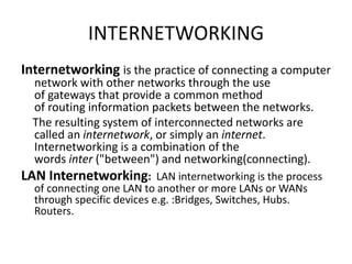 Lan internetworking devices | PPTX | Computer Networking | Computing