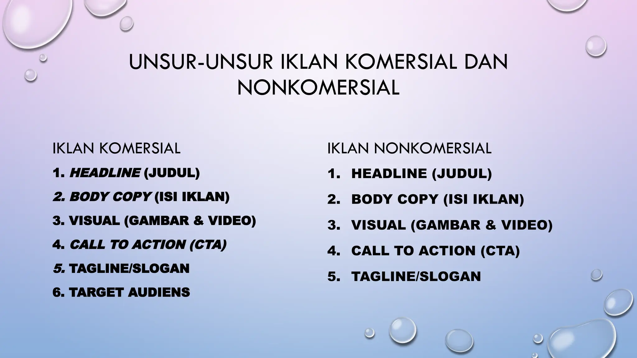PPT bab 2 teks iklan yang isinya iklan komersial dan iklan nonkomersial ...