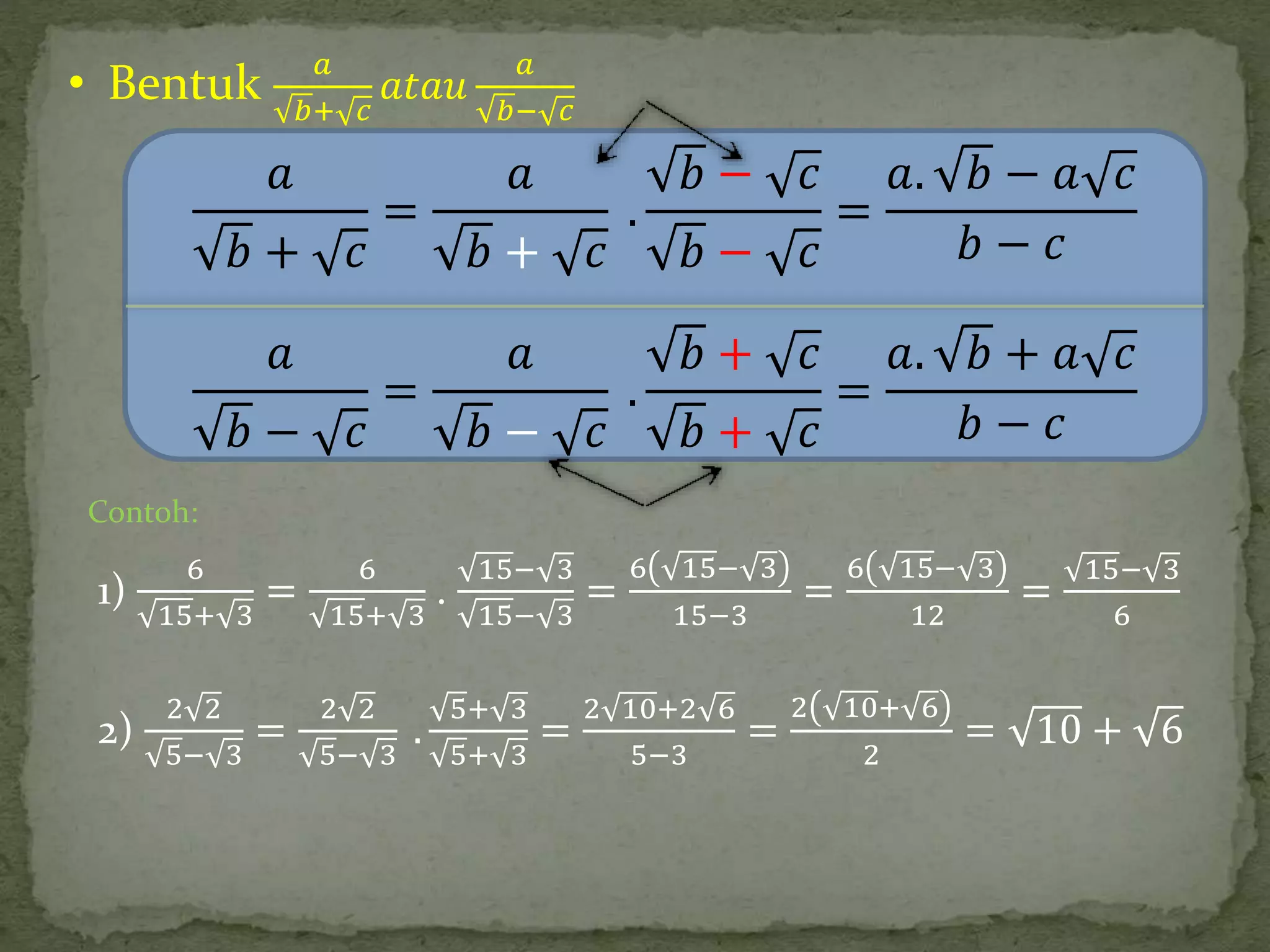 Lanjutan bentuk akar | PPTX