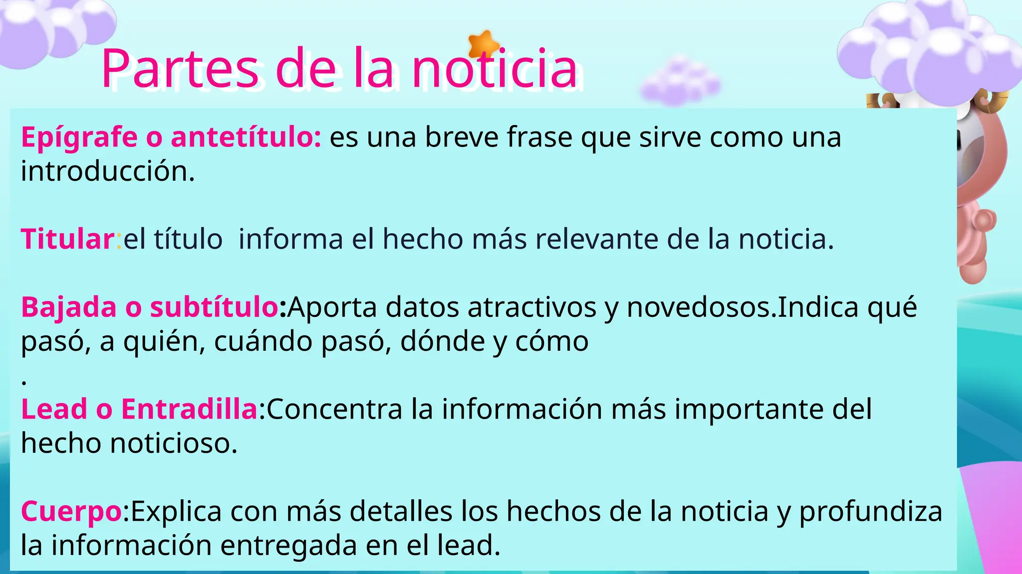 PPT de la noticia texto no literario 3ro básico | PPTX