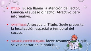 La noticia escrita | PPTX