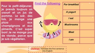 LanourritureFrenchFoodpart-1-2-3-4-5.pptx