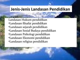 Landasan Pendidikan | PPT