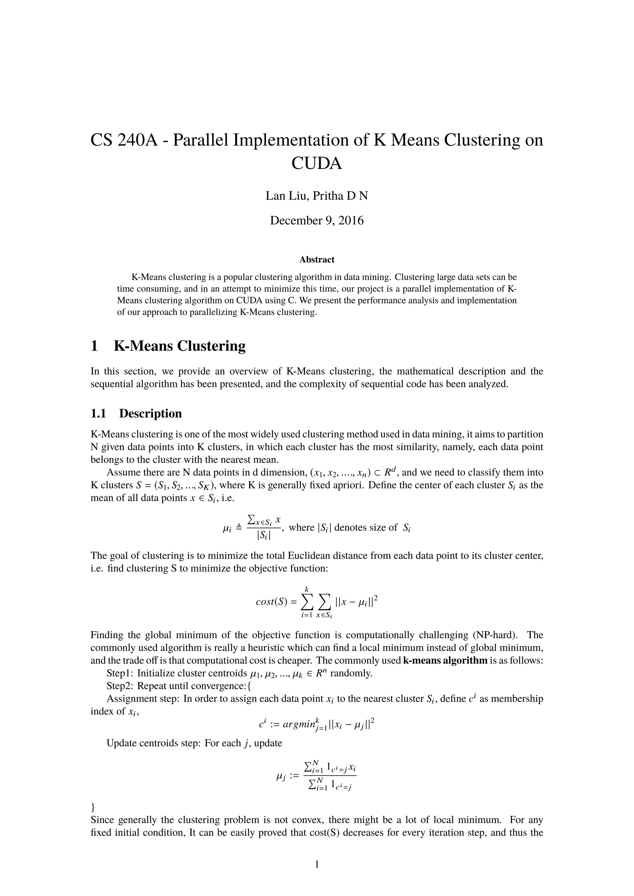 Parallel Implementation of K Means Clustering on CUDA | PDF | Databases | Computer Software and ...