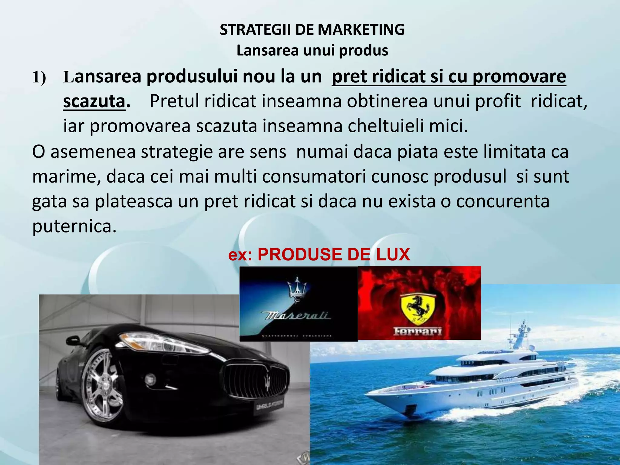 Lansarea pe piata a unui nou produs | PPTX