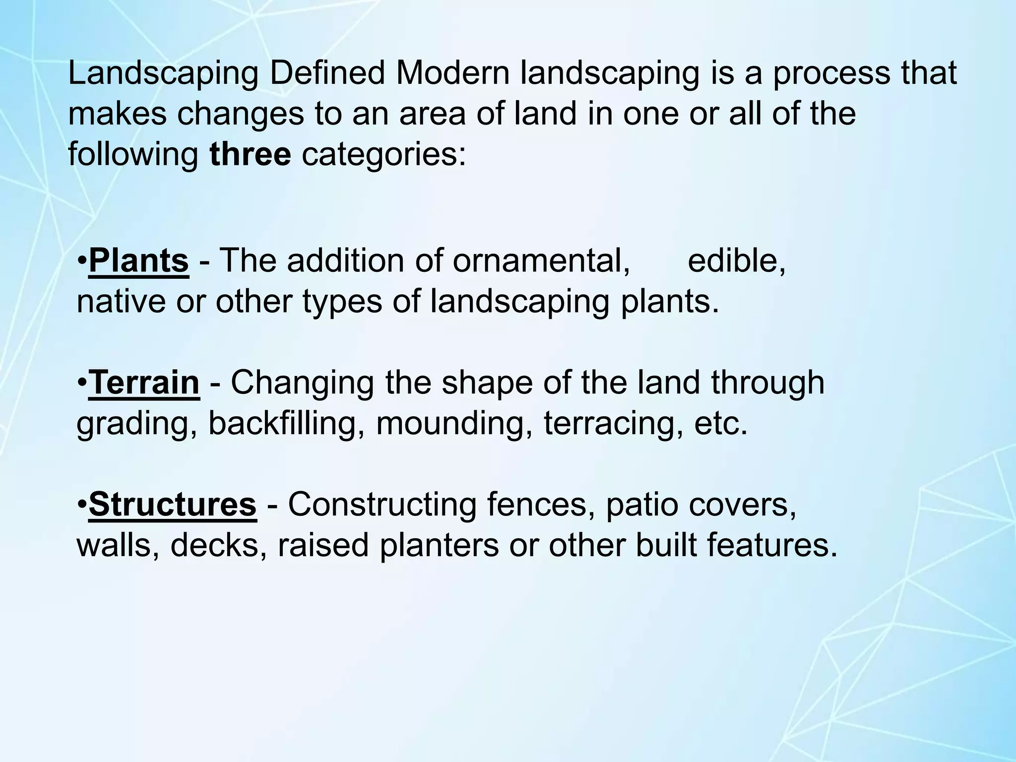 Landscadpe in architecture | PPTX