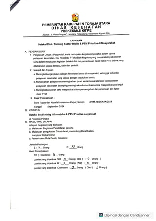 DATA LANSIA PUSKESMAS KEPE BULAN SEPTEMBER | PDF