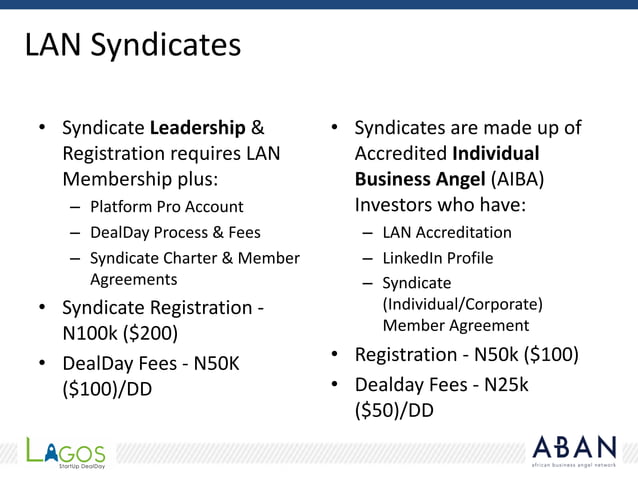 Lagos Angels Network (LAN) StartUp DealDay | PDF | Angel Investment ...