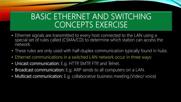 Lan switching & wirless | PPT