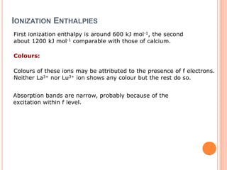 Lanthanide and actinide chemistry, inorganic chemistry. inner ...