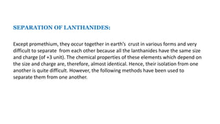 Lanthanide contraction | PPTX