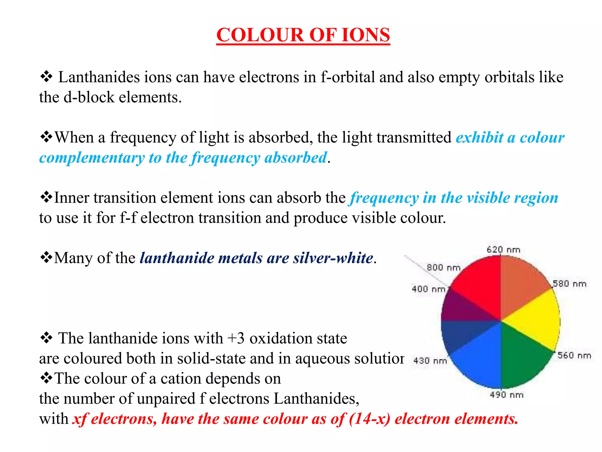 Lanthanide oxidation.. | PPTX