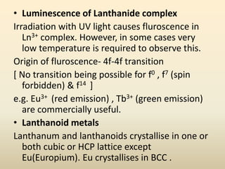Lanthanides and actinides | PPTX