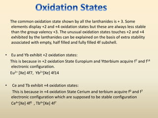 Lanthanides and actinides | PPTX