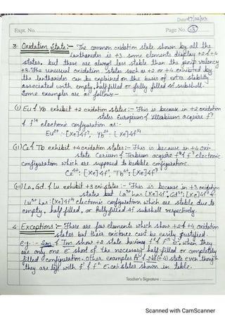 Lanthenoids for b.sc. iv sem | PDF