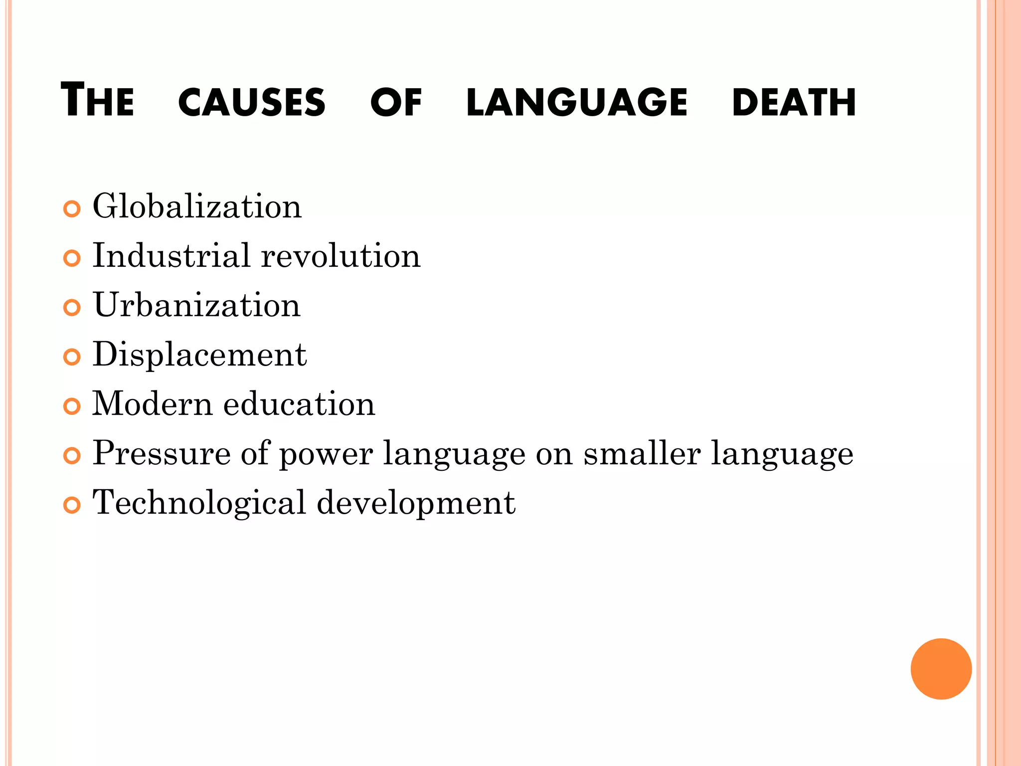 Language death completed presentation | PDF