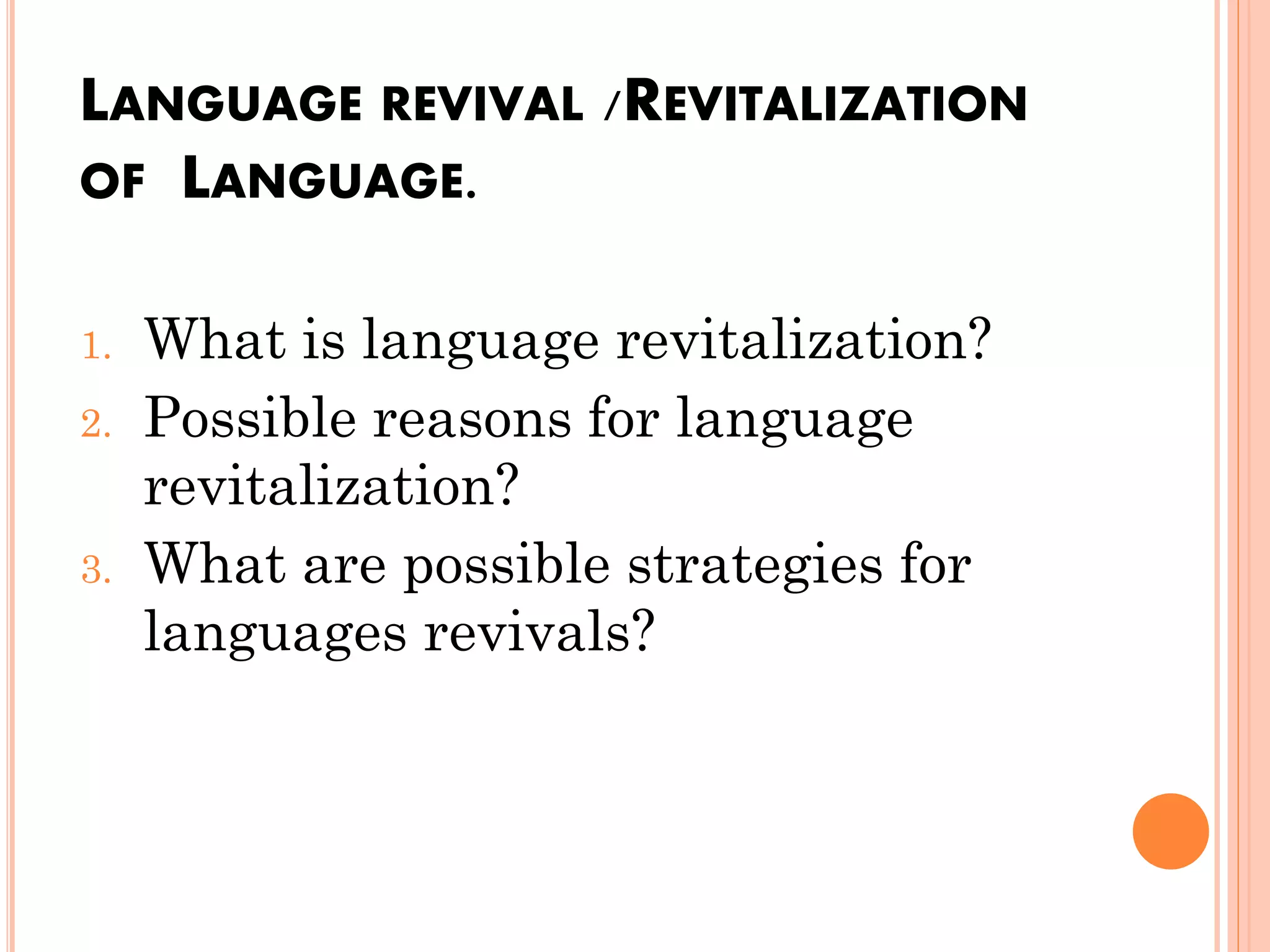 Language death completed presentation | PDF