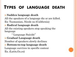 Language death completed presentation | PDF