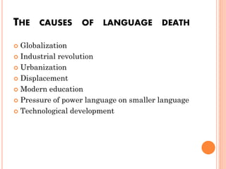 Language death completed presentation | PDF