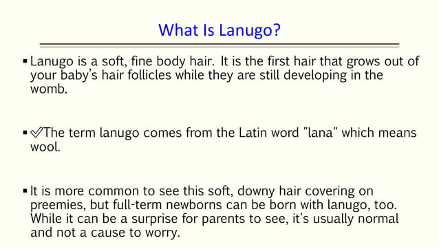 Lanugo ( baby with thin hair on there bodies )- a detailed medical ...