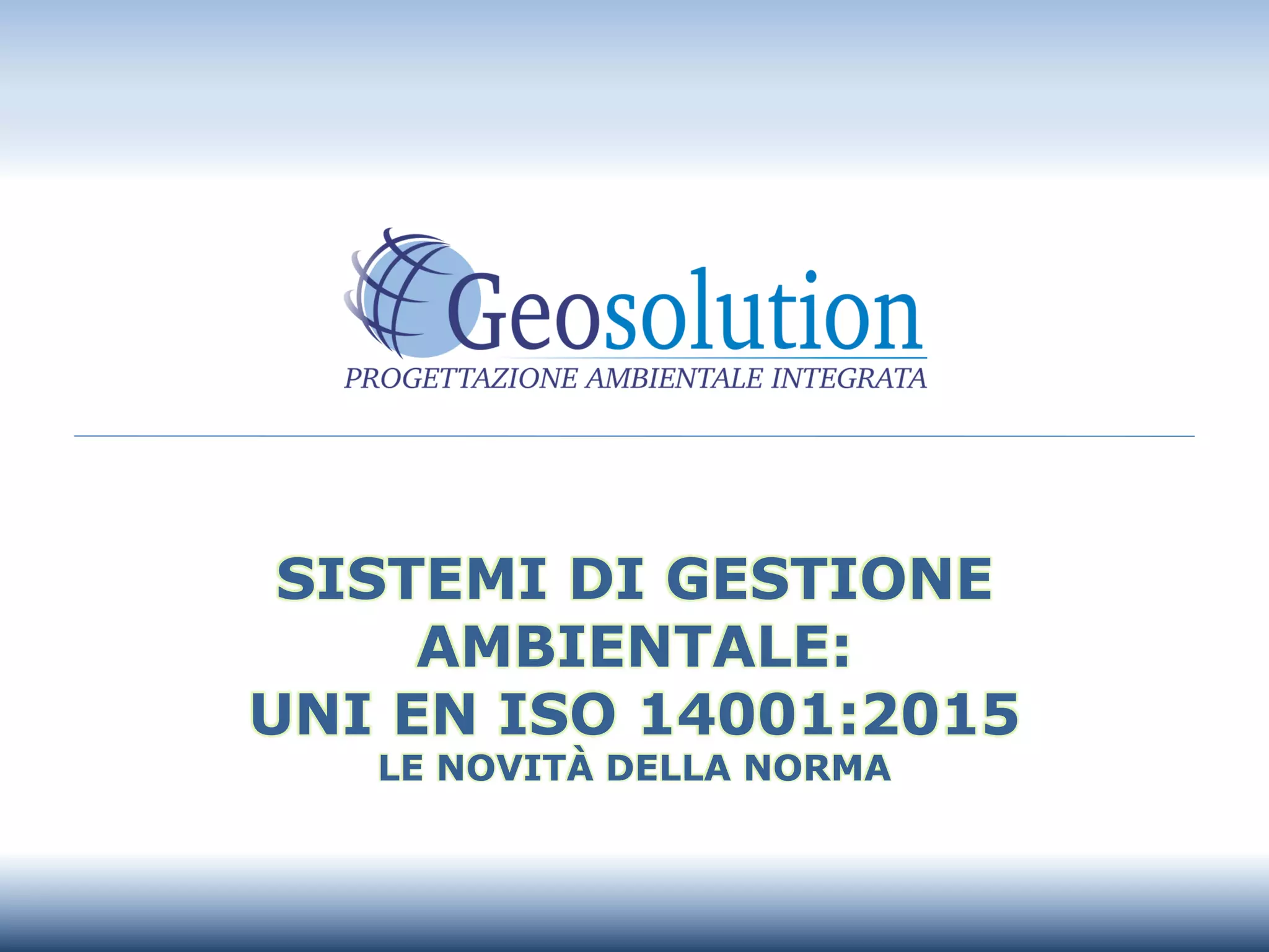 La nuova norma ISO 14001:2015 | PDF