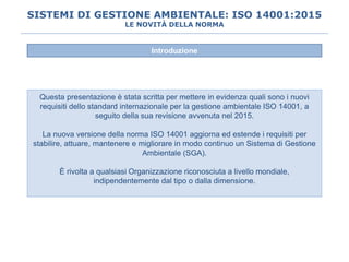 La nuova norma ISO 14001:2015 | PDF