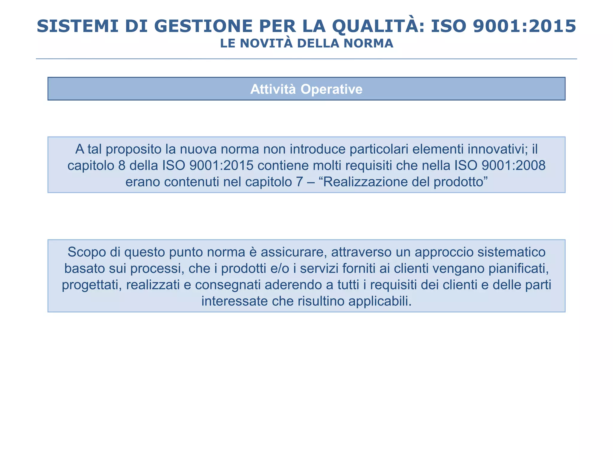 La nuova norma ISO 9001:2015 | PDF