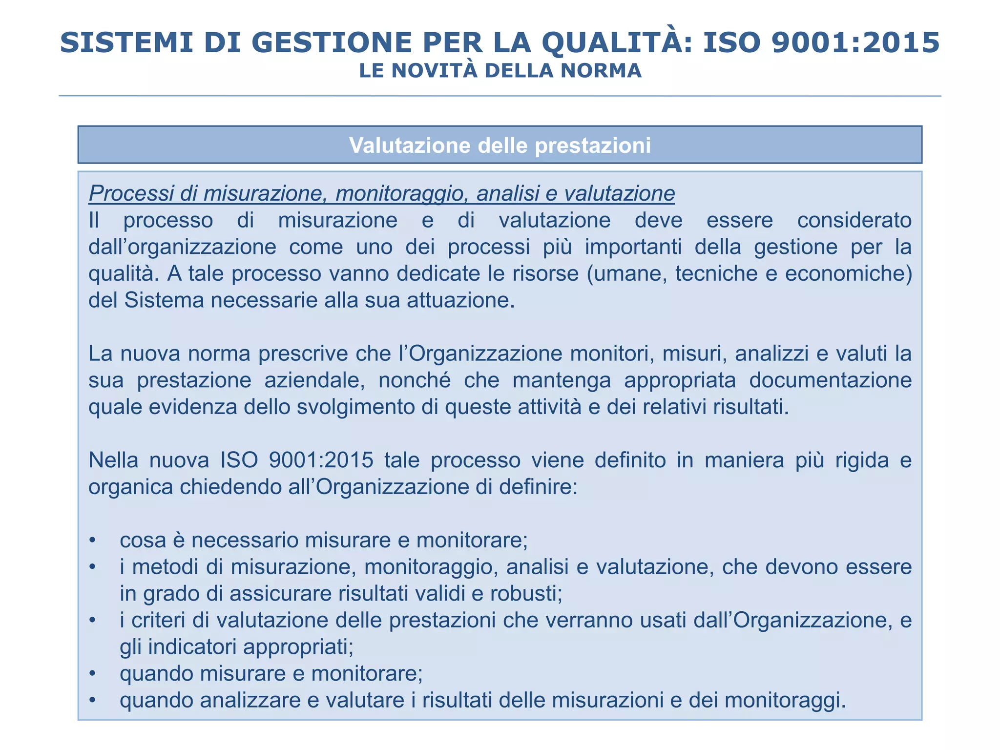 La nuova norma ISO 9001:2015 | PDF