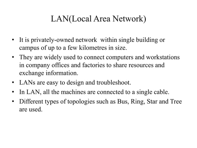 LAN, WAN, MAN | PPTX