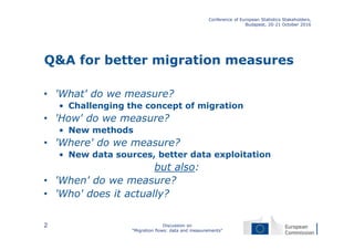 Migration flows: data and measurement - Discussion | PPT