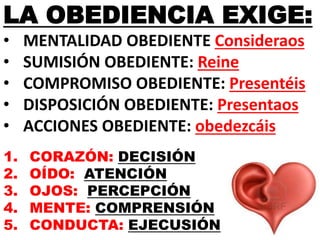 La obediencia en la familia cristiana | PPSX