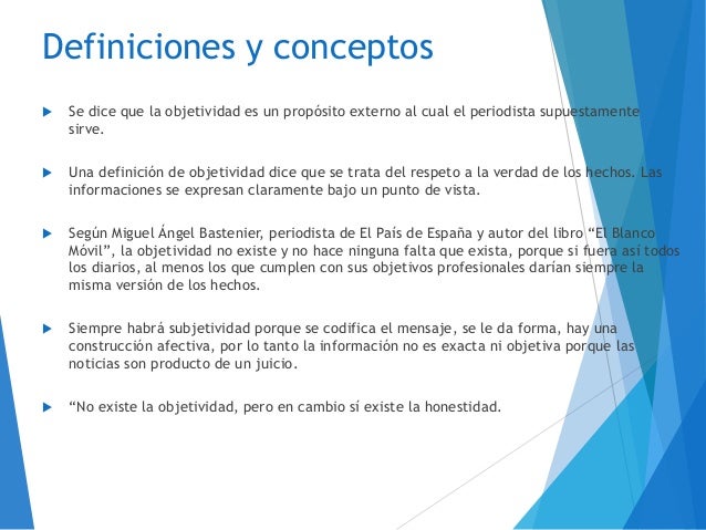 La objetividad en el periodismo