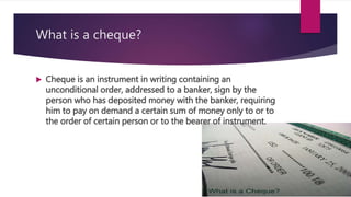 DISHONOUR OF CHEQUES | PPTX