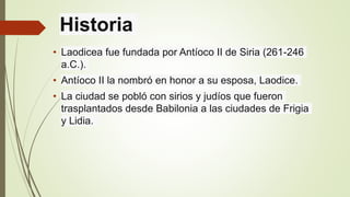 laodicea ciudad rica y pobre. Iglesia tibia | PPTX