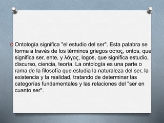 La ontología | PPTX