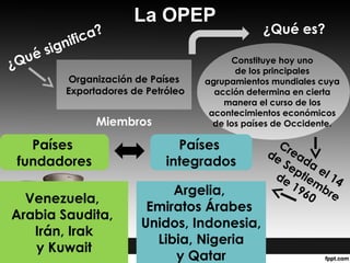 La OPEP | PPT