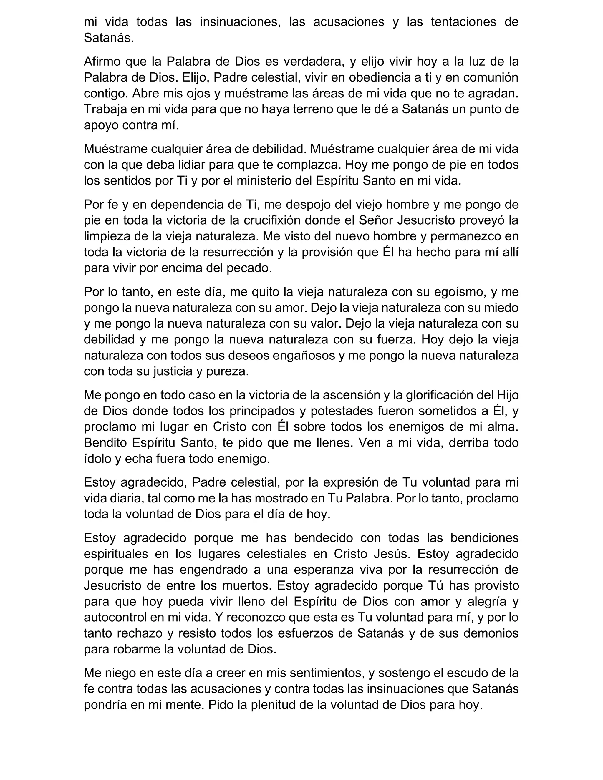 la oracion de guerra para Derribar las fortalezas de Satanás contra mi ...