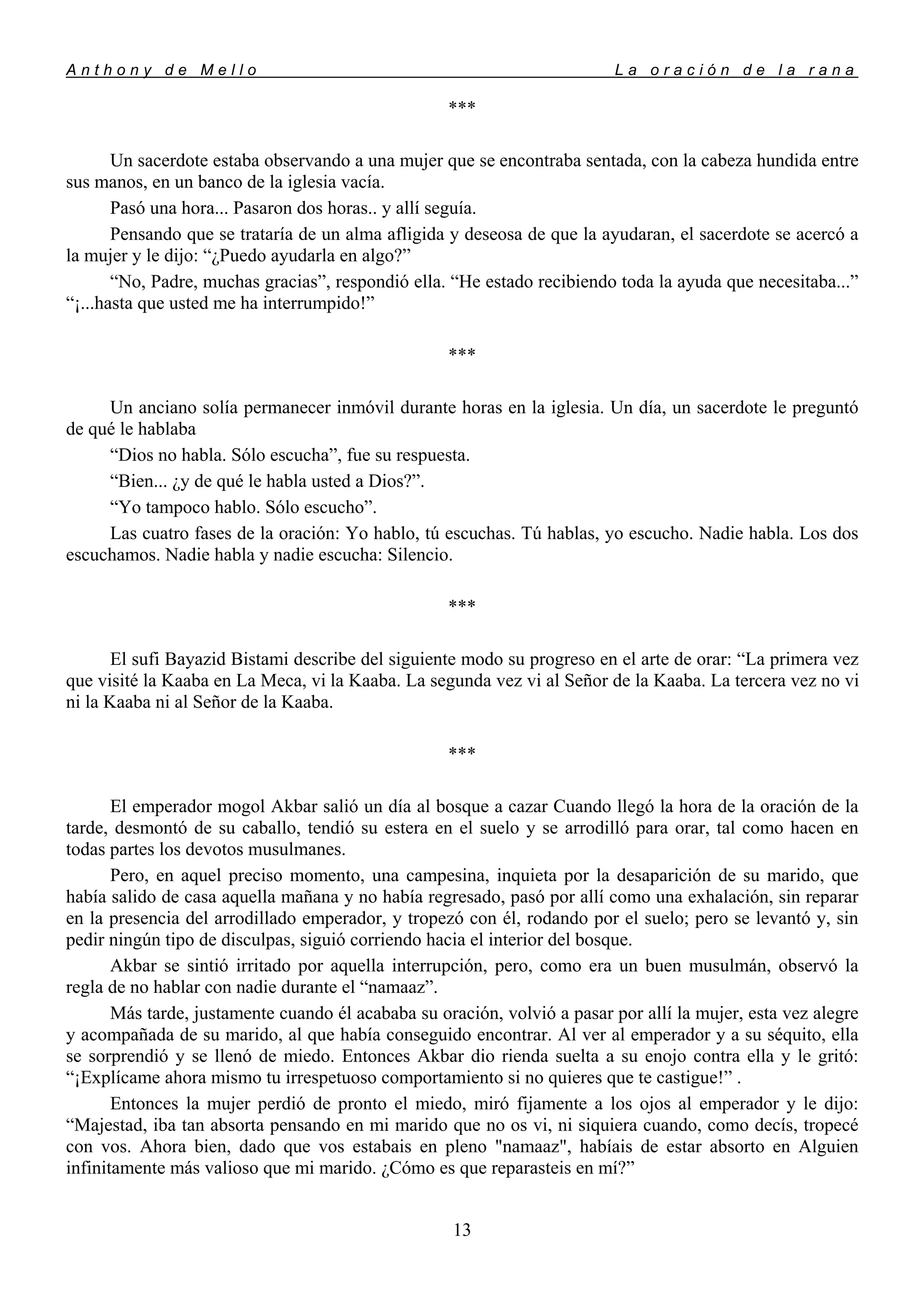 LA ORACIÓN DE LA RANA | PDF