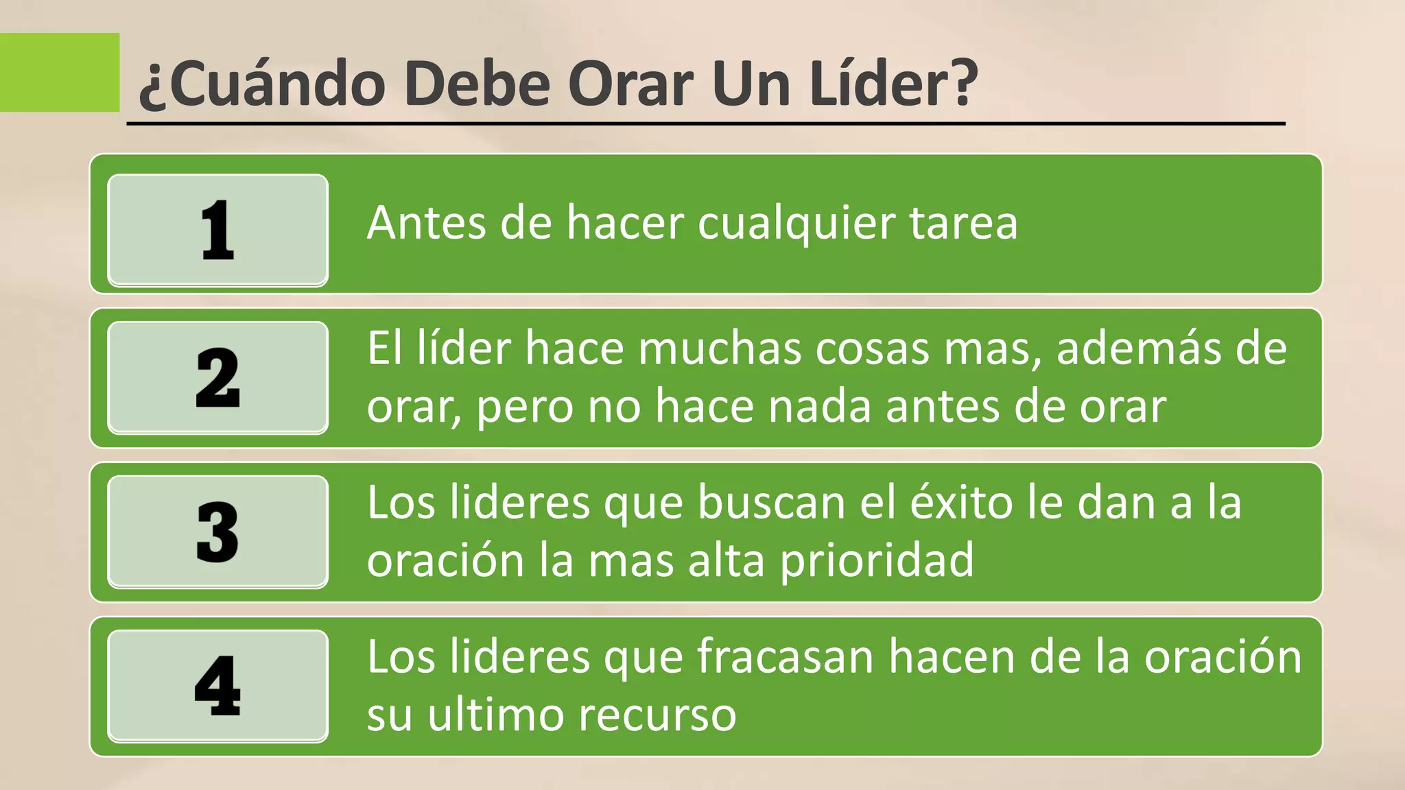 La Oración Del Líder Cristiano | PPT
