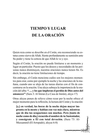 La oración según el corán. spanish. español | PDF