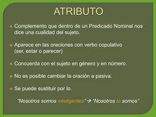 La oración simple | PPTX