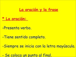 La oración y la frase | PPT