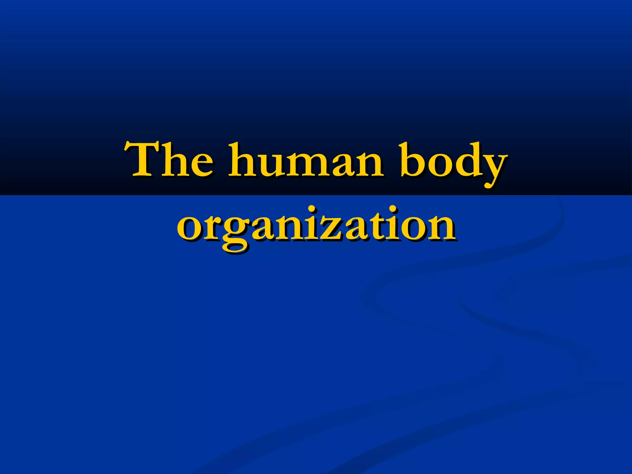 Unit 1- The organisation of the human body. Biology 3º ESO | PPT