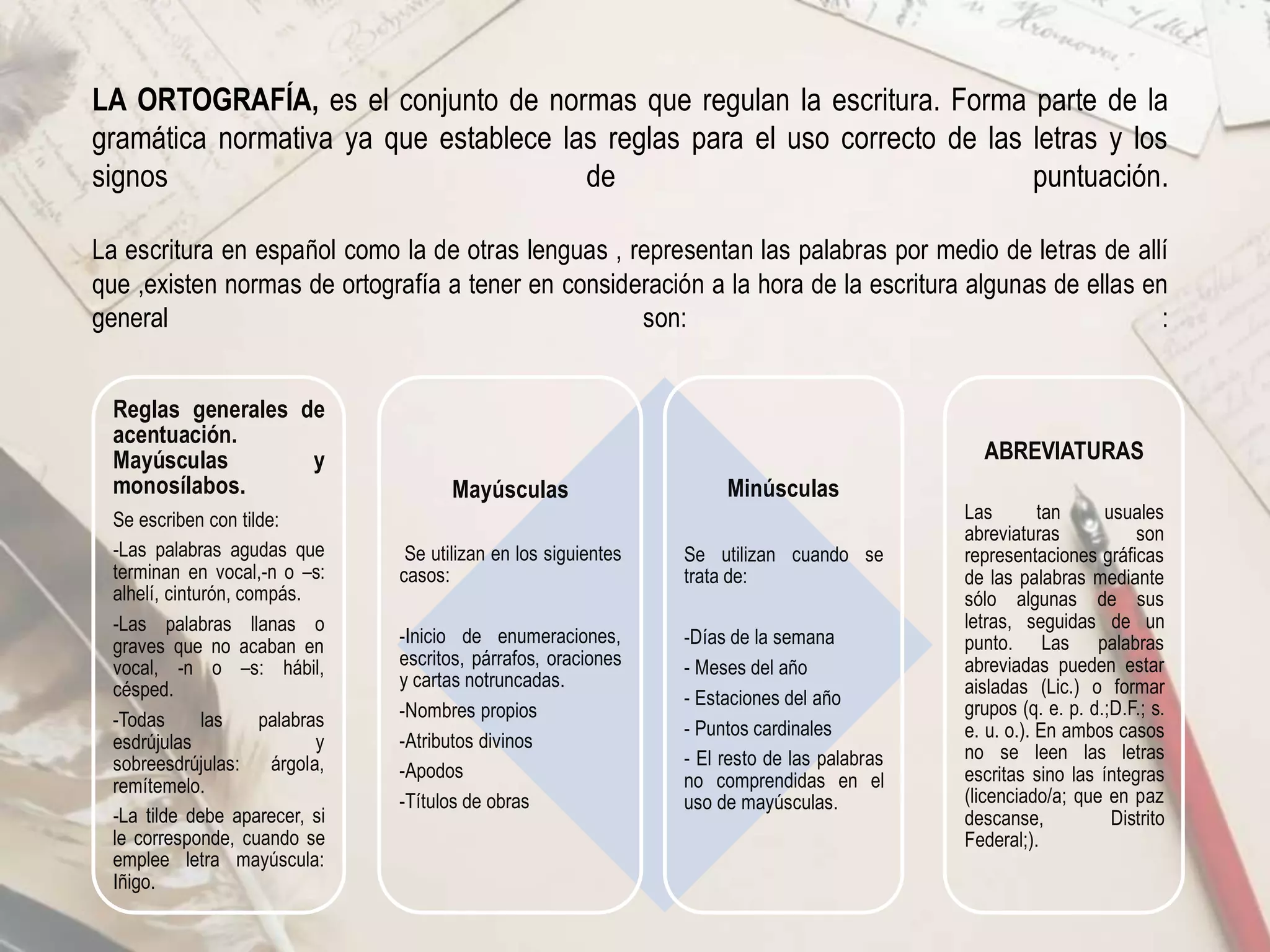La ortografia y reglas gramaticales | PDF