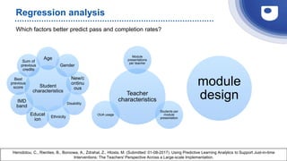 Predictive Learning Analytics Professor Bart Rienties (Open University) | PPT