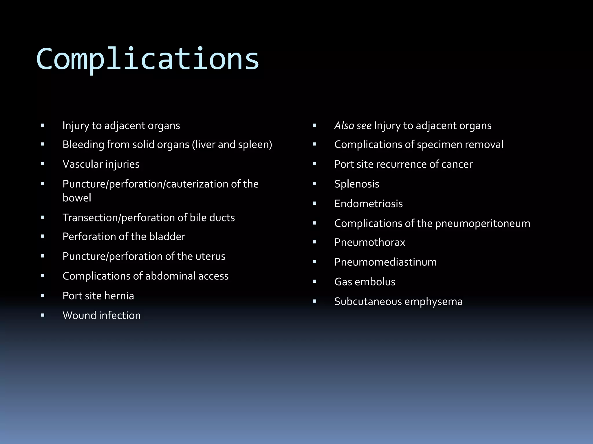 Lap anatomy and complications2012 | PPT