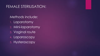 LAP. STERILISATION & VASECTOMY (1).pptx. | PPTX