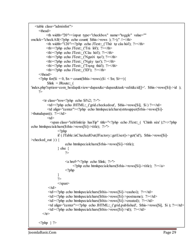Lap trinh-joomla-15-theo-mo-hinh-mvc | PDF