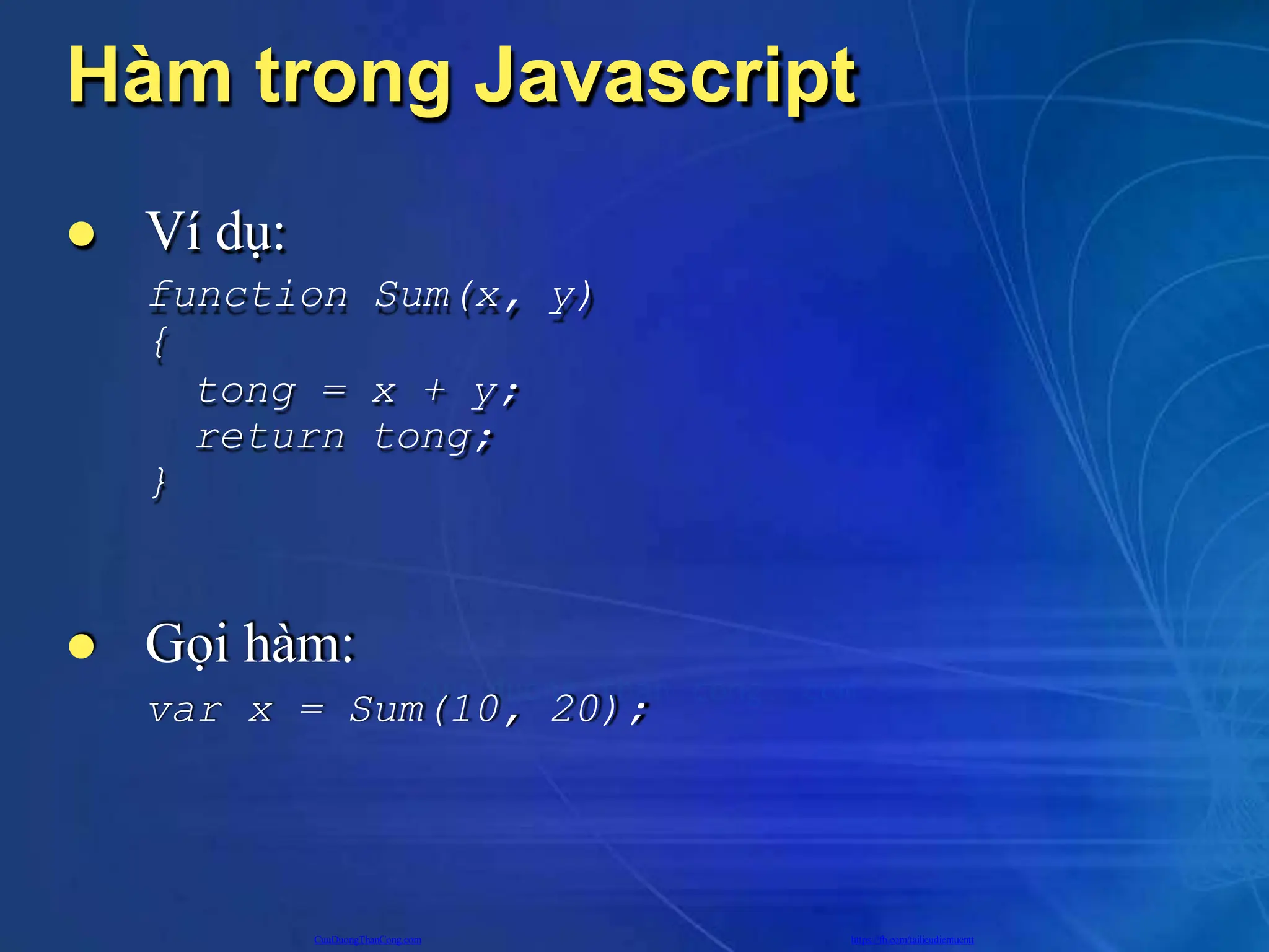 Tài liệu hướng dẫn sử dụng javascript cho lập trình web | PPTX