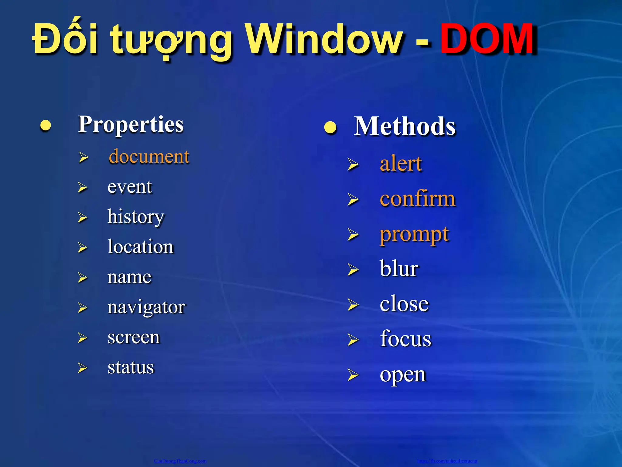 Tài liệu hướng dẫn sử dụng javascript cho lập trình web | PPTX